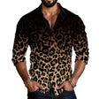 【24-hour shipping out】Men's Leopard Gradient Print Long Sleeve Shirt 2