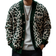 Men's Vintage Leopard Jacquard Colorblock Single Breasted Cardigan 172